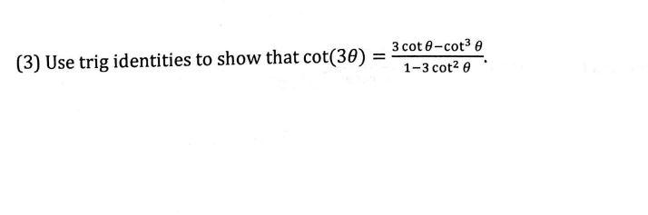 Solved (3) Use trig identities to show that | Chegg.com