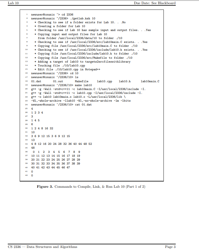 Solved Lab 10 Due Date: See Blackboard Source File: | Chegg.com