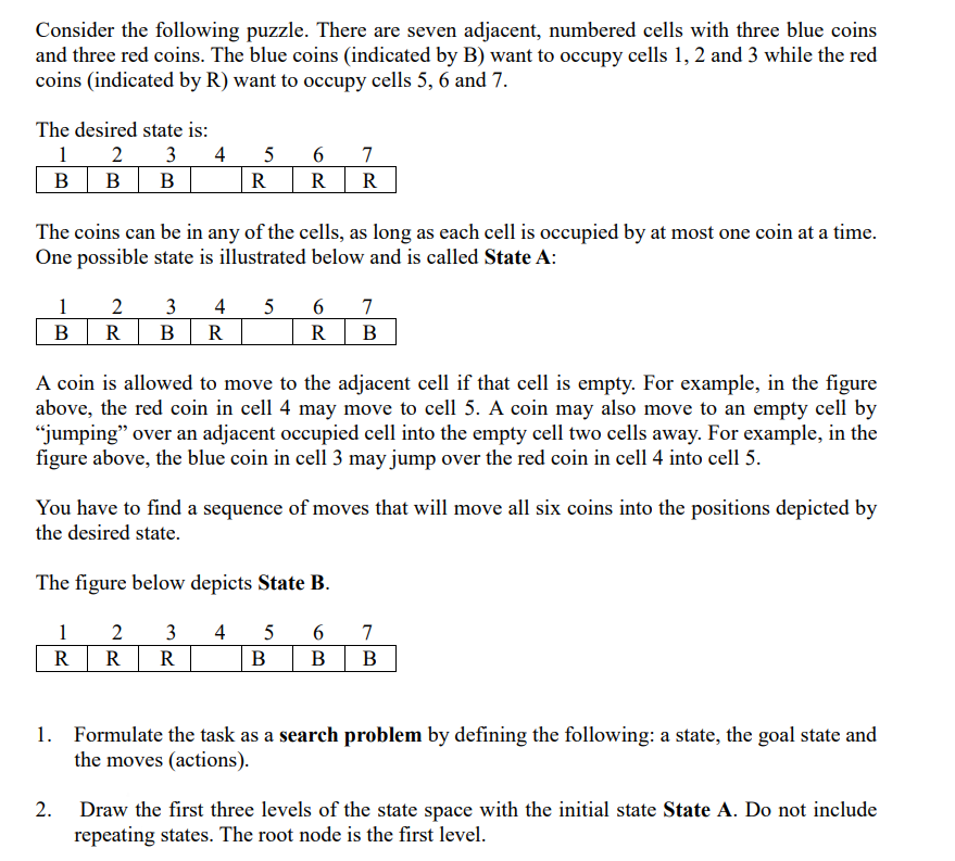 Solved Consider the following puzzle. There are seven | Chegg.com