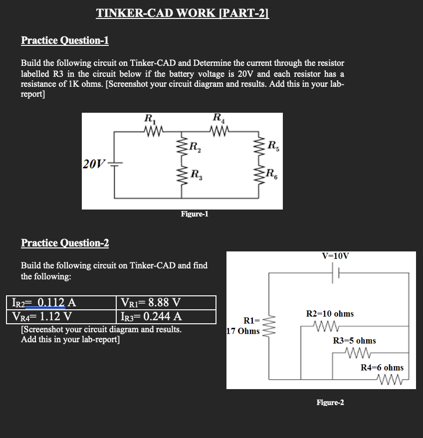 Solved please do both circuits on tinker Cad and show screen | Chegg.com