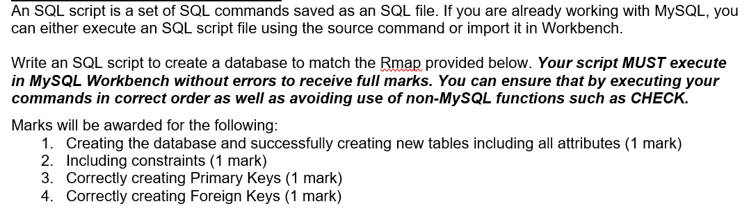 An SQL script is a set of SQL commands saved as an | Chegg.com