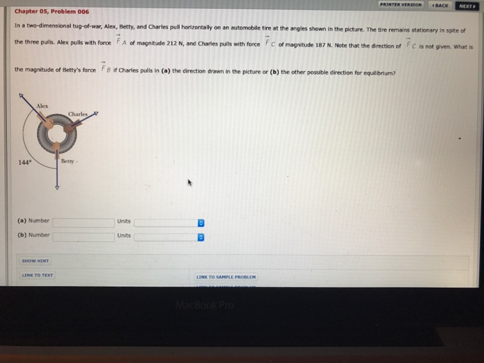 Solved PRINTER VERSTON BACK Chapter 05, Problem 006 In a | Chegg.com