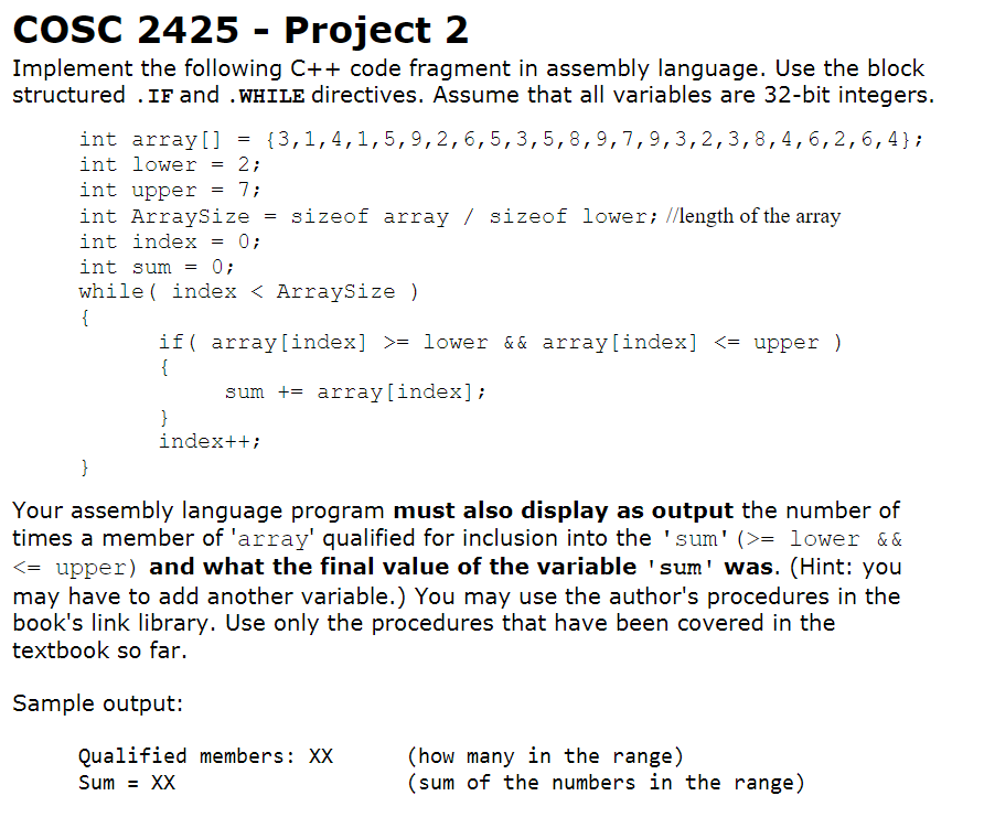 Solved Before You Start Please Build This In 32 bit Masm