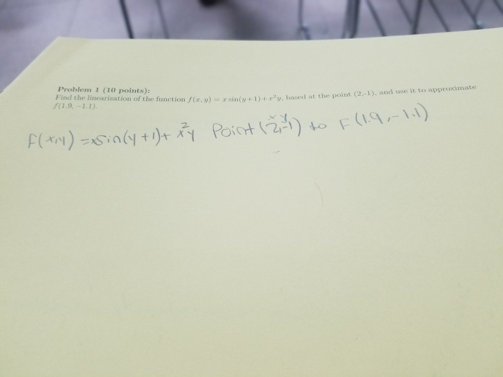 Solved Problem 1 (10 points): Find the linearization of the | Chegg.com