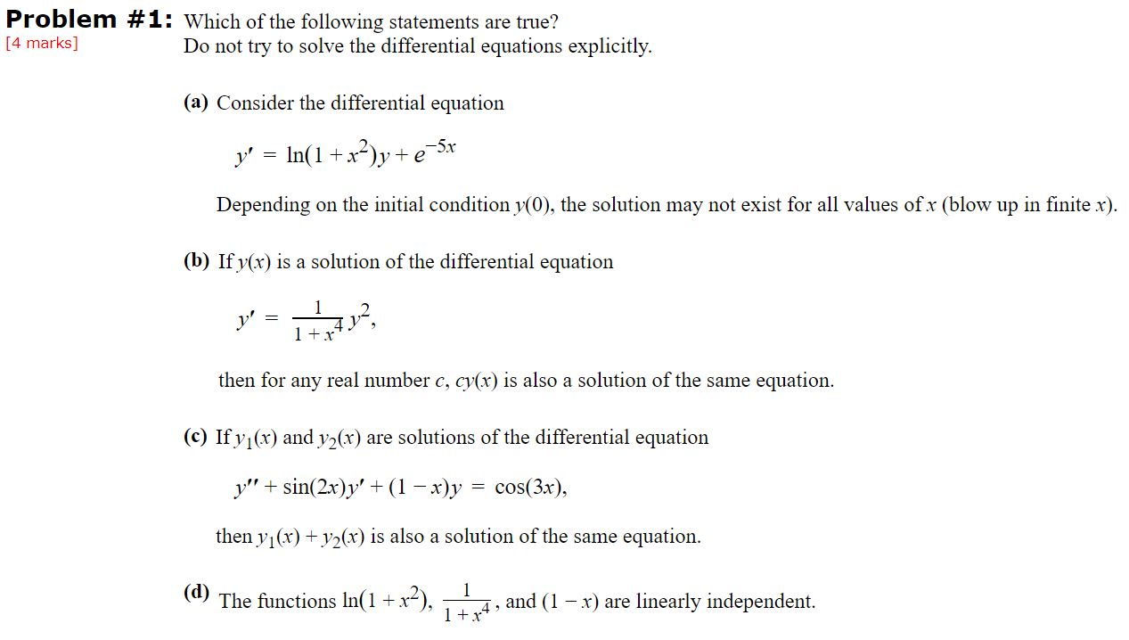 Solved Problem #1: Which of the following statements are | Chegg.com