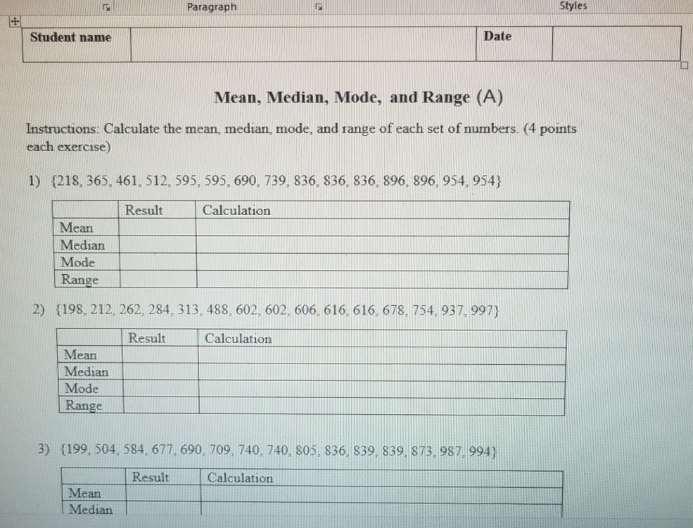 Solved 1. Click here to calculate the mean, median, mode, | Chegg.com