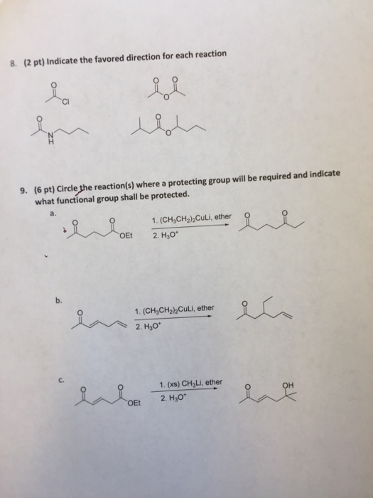 Solved Indicate the favored direction for each reaction. | Chegg.com