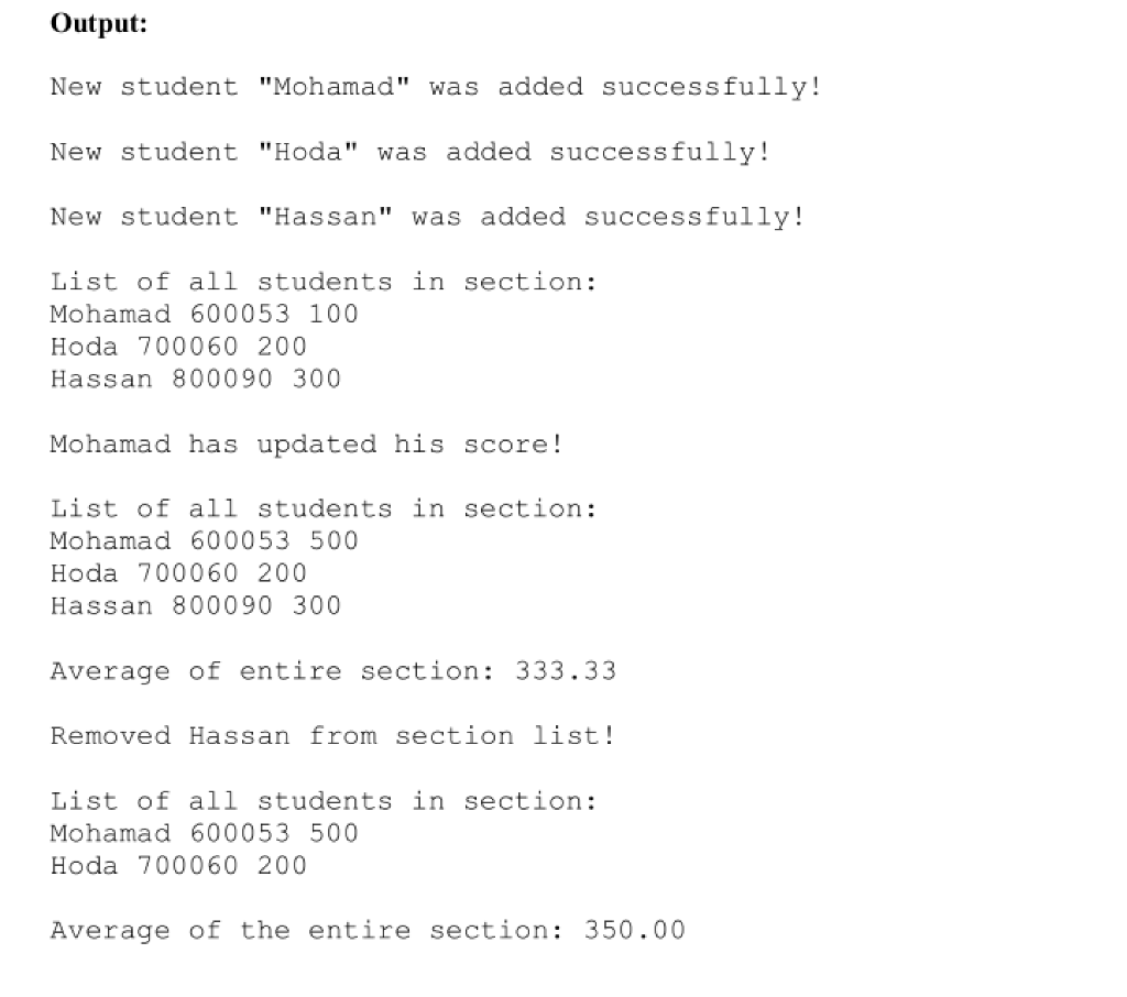 Solved Consider a simple school management system that | Chegg.com