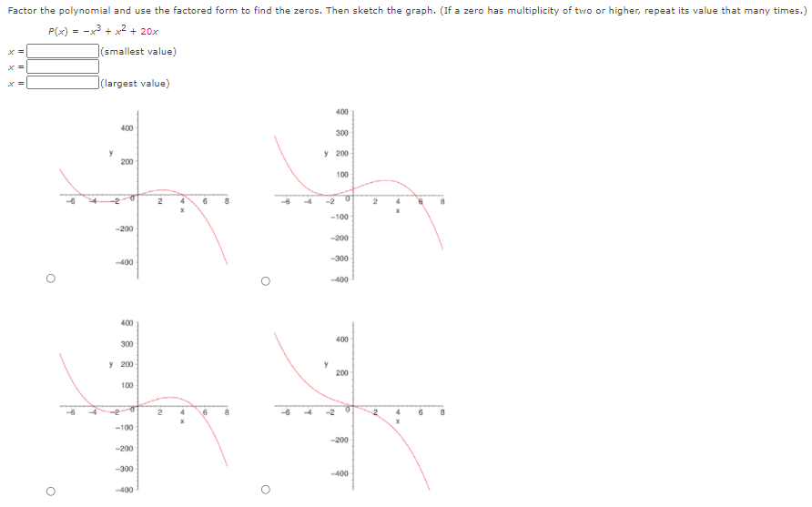 Solved Factor the polynomial and use the factored form to | Chegg.com
