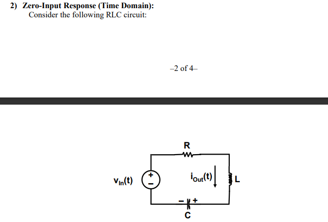 2) Zero-Input Response (Time Domain): Consider the | Chegg.com