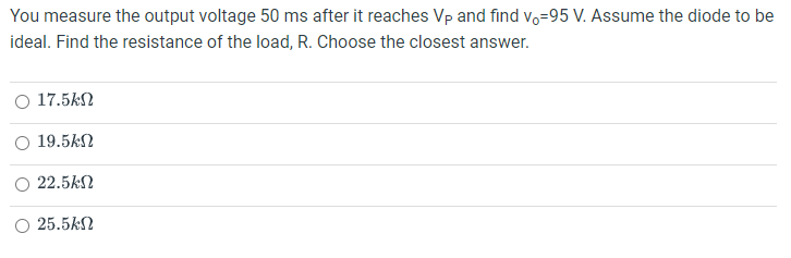 Solved Consider the following peak rectifier circuit. You | Chegg.com