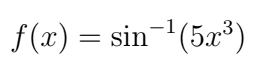 Solved f(x)=sin−1(5x3) | Chegg.com