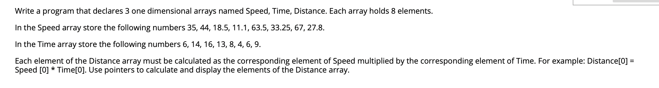 Solved Write a program that declares 3 one dimensional | Chegg.com