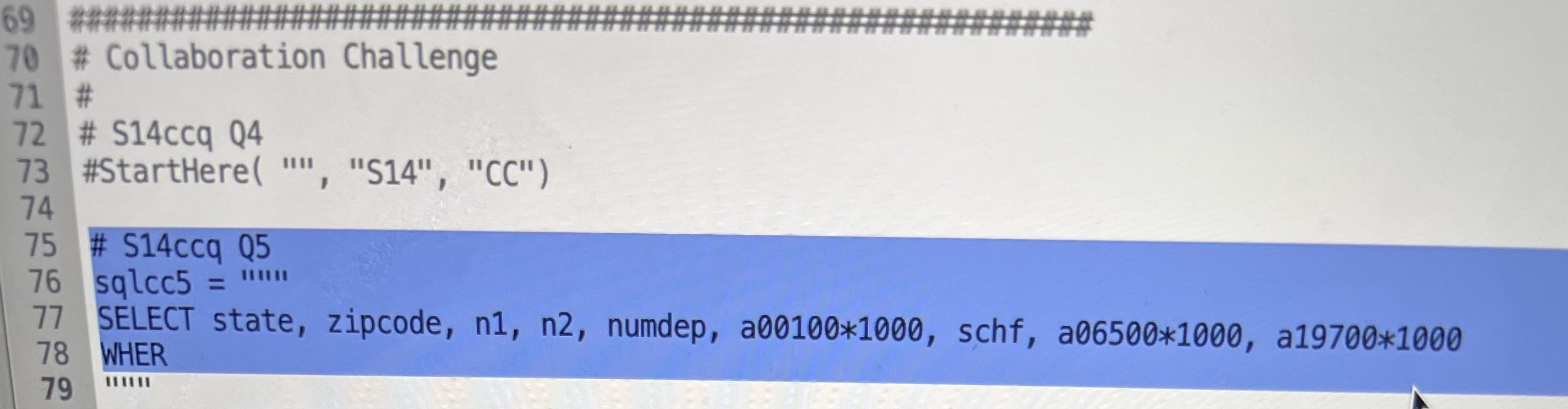 Solved 1) Replicate the S14 Workshop SQL command from Task | Chegg.com Solved 1) Replicate the S14 Workshop SQL command from Task | Chegg.com