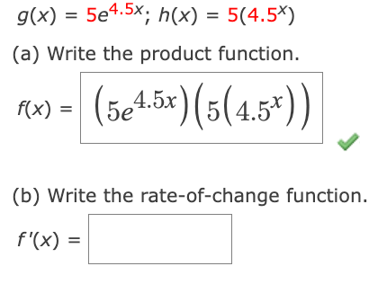 write the rate of change function write the | Chegg.com