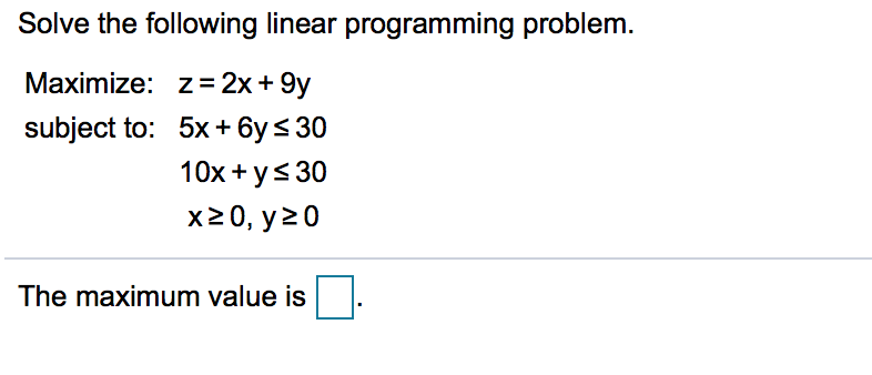 Solved Find the minimum and maximum values of z-9x + 3y, if | Chegg.com