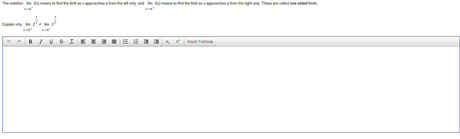Solved The notation limf(x) means to find the limit as x | Chegg.com