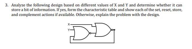 Solved 3. Analyze the following design based on different | Chegg.com
