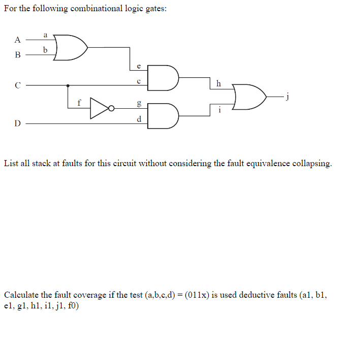 Solved For the following combinational logic gates: List all | Chegg.com Solved For the following combinational logic gates: List all | Chegg.com