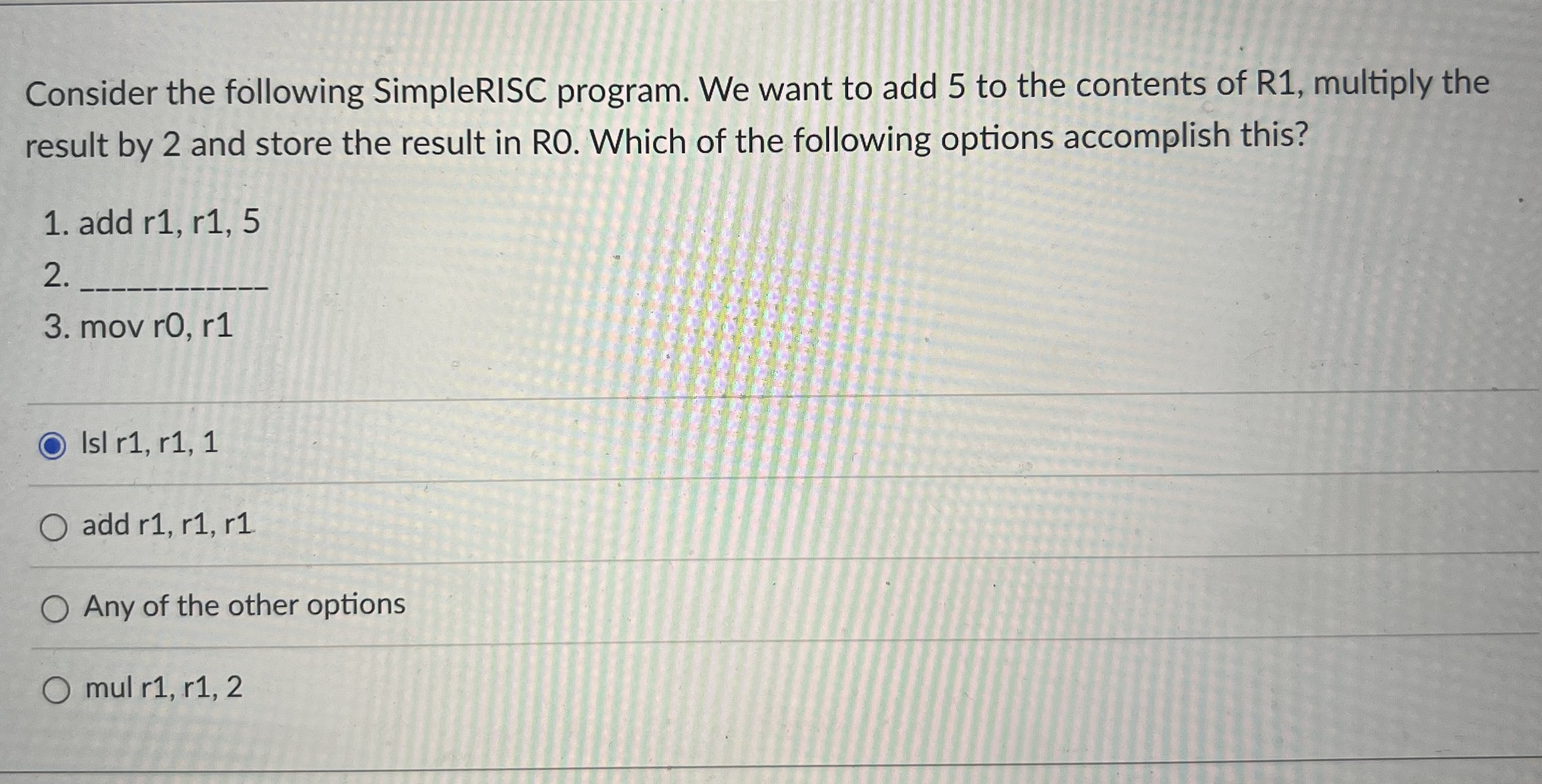 Solved Consider the following SimpleRISC program. We want to | Chegg.com