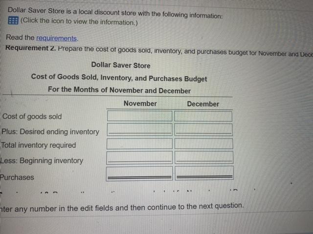 Solved Dollar Saver Store is a local discount store with the | Chegg.com