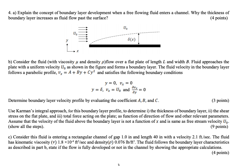 Solved 4. a) Explain the concept of boundary layer | Chegg.com