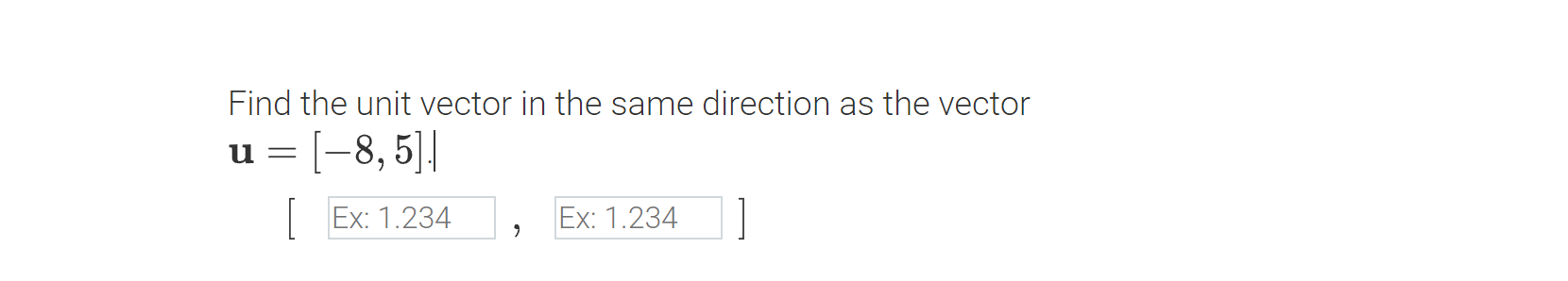 Solved Given u and v, find projvu. | Chegg.com