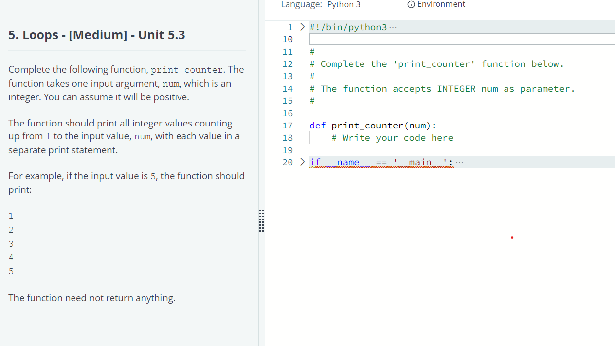 Solved language phytonLoops - [Medium] - ﻿Unit 5.3Complete | Chegg.com