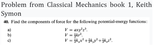 Solved Problem from Classical Mechanics book 1, Keith Symon | Chegg.com