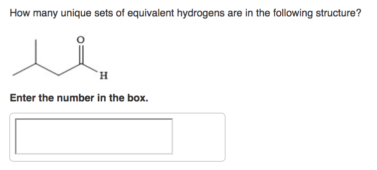 Solved Part A How many unique sets of equivalent hydrogens | Chegg.com