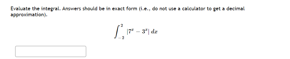 Solved Evaluate the integral. Answers should be in exact | Chegg.com