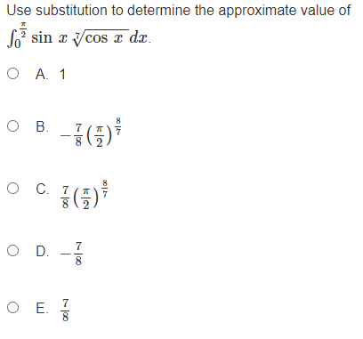 Solved Use substitution to determine the approximate value | Chegg.com