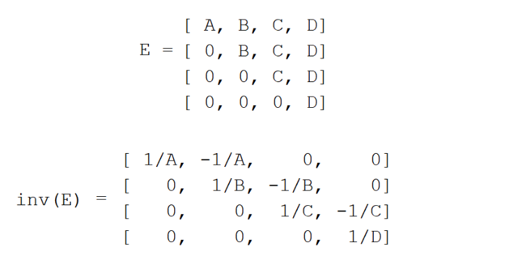 Solved use same matrix "E" TO VERIFY E x inv(E) is a 4x4 | Chegg.com