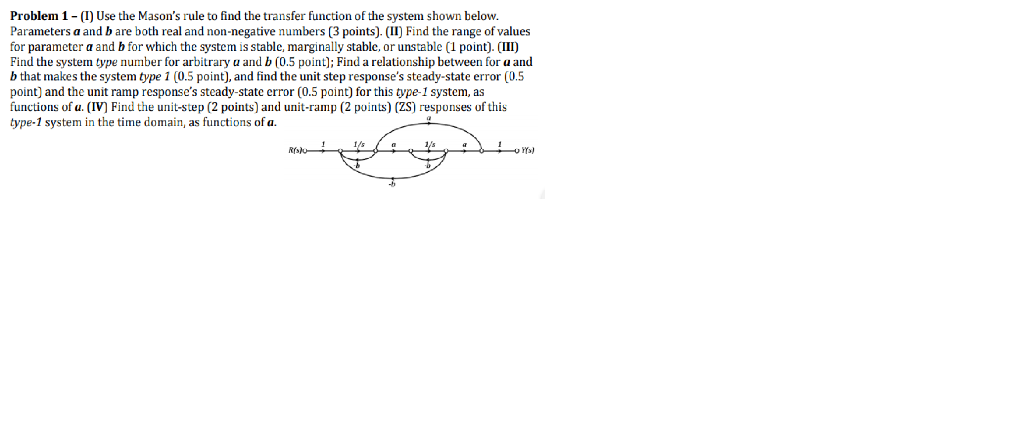 Solved Problem 1 - (I) Use the Mason's rule to find the | Chegg.com
