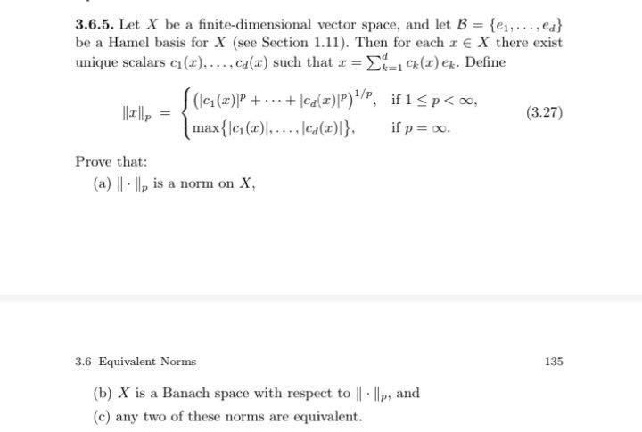 Solved 3.6.5. Let X be a finite-dimensional vector space, | Chegg.com