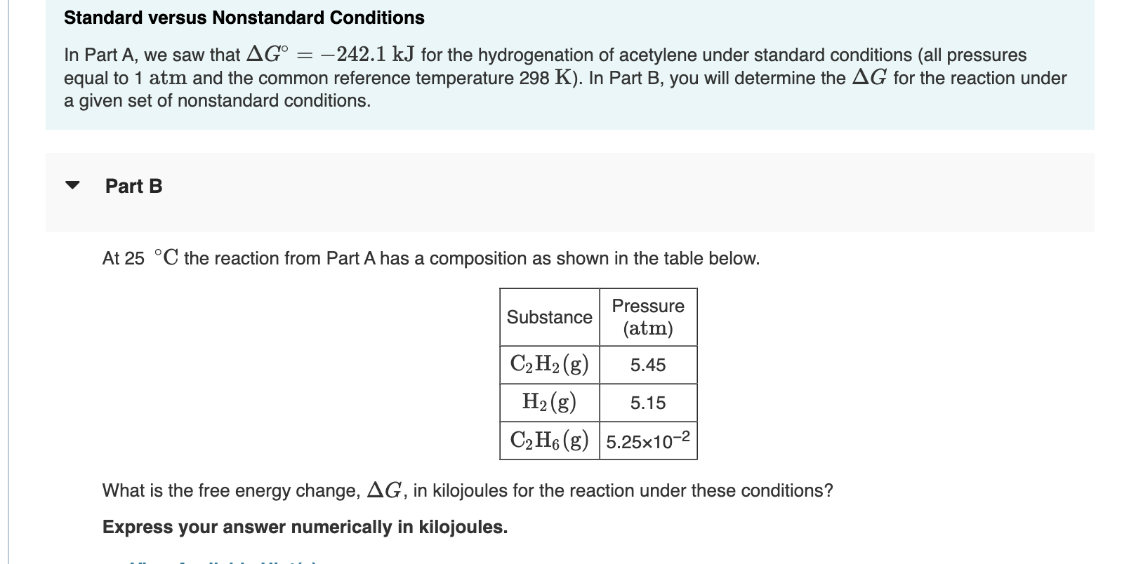 Solved Standard versus Nonstandard Conditions In Part A, we | Chegg.com