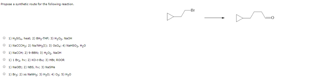 Solved Propose a synthetic route for the following reaction | Chegg.com