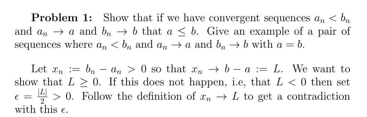 Solved Show that if we have convergent sequences an