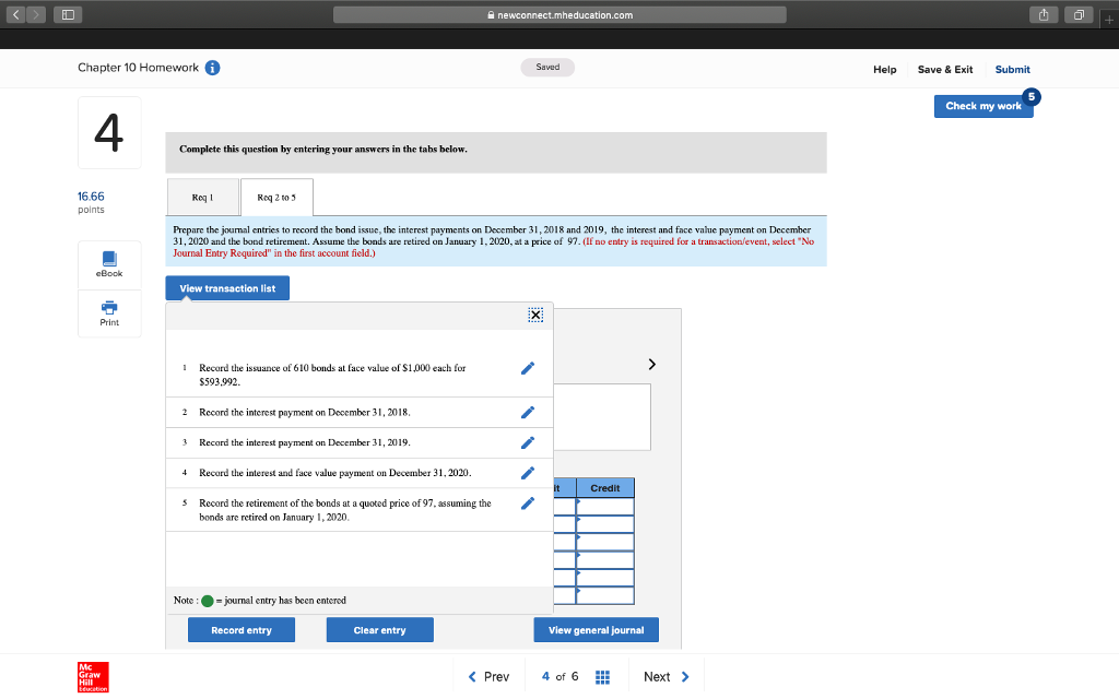 Solved Chapter 10 Homework Saved Help Save & Exit Submit | Chegg.com