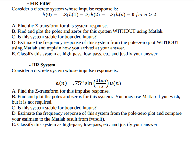 Solved See image for question. Please include all MATLAB | Chegg.com