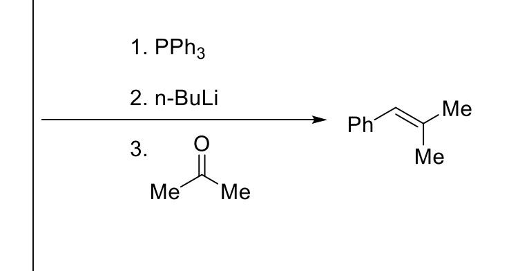 Solved 1. PPh3 2. n-BuLi Me Ph 3. Me Me Me | Chegg.com