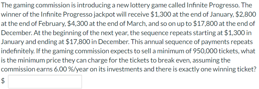 Solved The gaming commission is introducing a new lottery | Chegg.com
