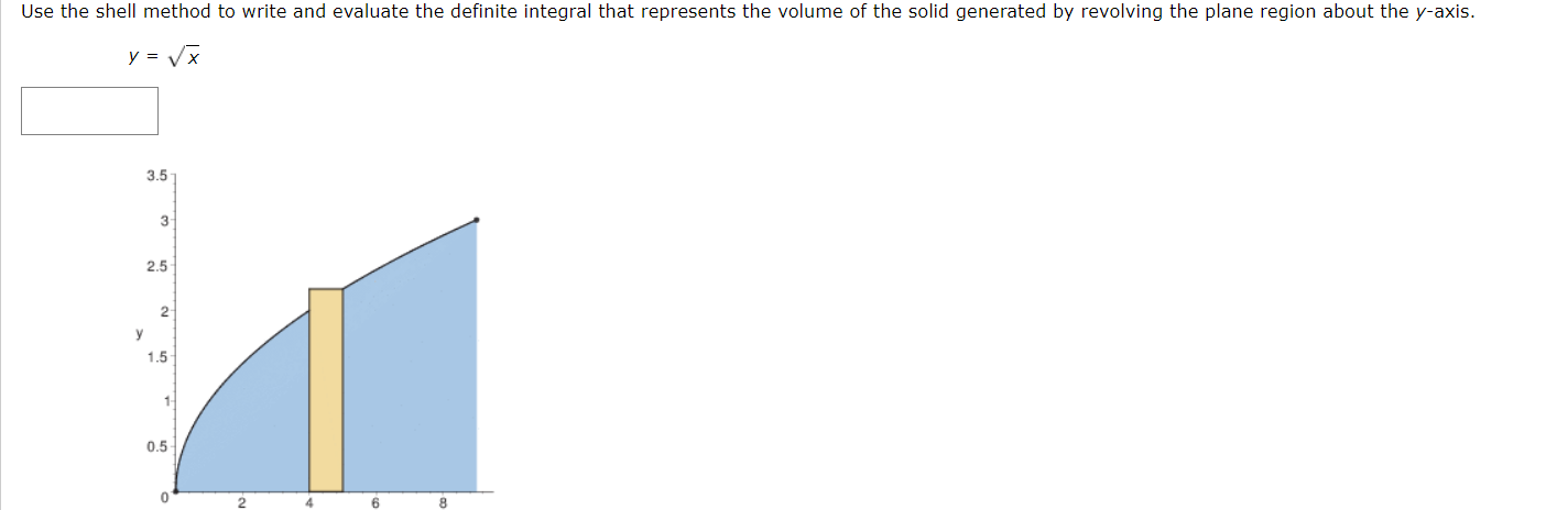Solved Use the shell method to find the volume of the solid | Chegg.com