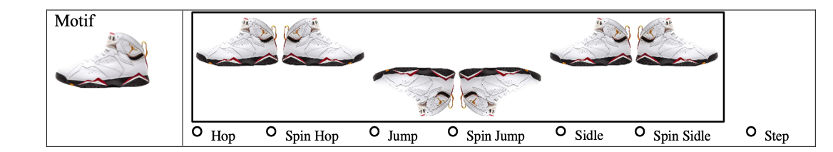 Solved Motif онор O Spin Hop Jump O Spin Jump Sidle o Spin | Chegg.com