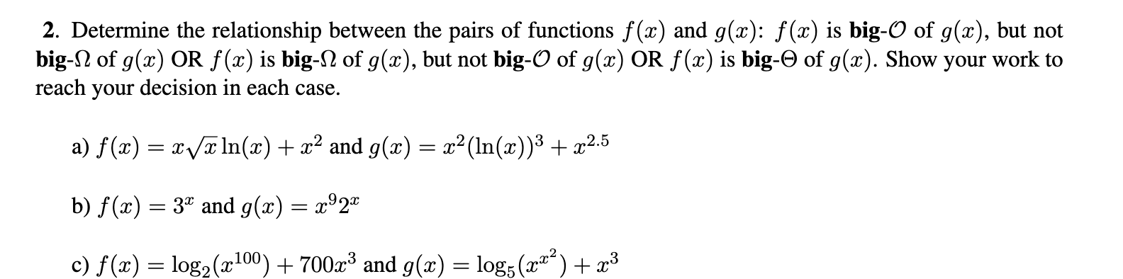 Solved 2. Determine the relationship between the pairs of | Chegg.com