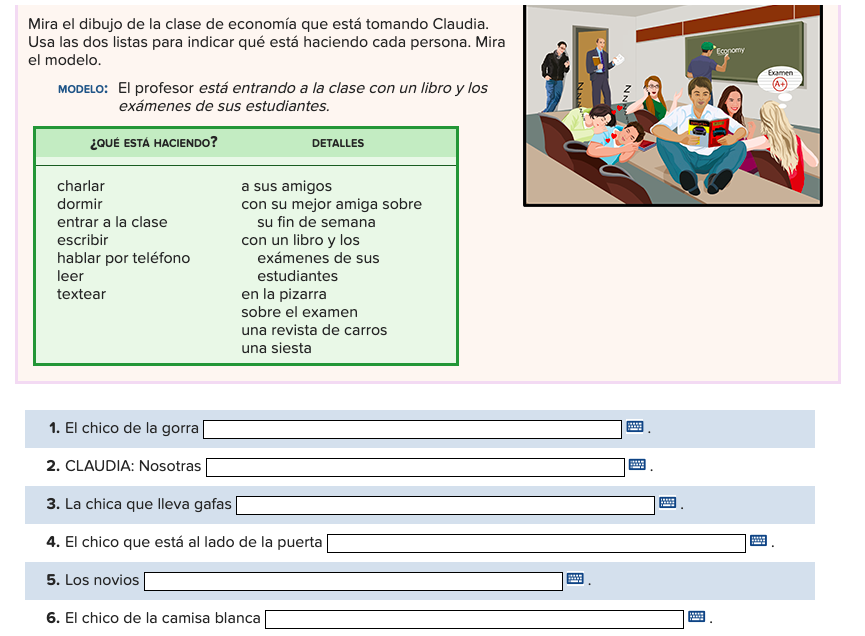 1 ¡A escribir! Las materias 11 points Ejercicio A. | Chegg.com
