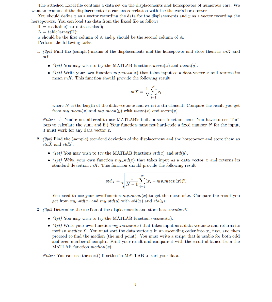 The attached Excel file contains a data set on the | Chegg.com