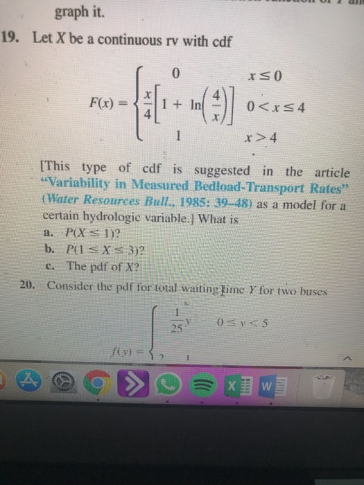 Solved graph it Let X be a continuous rv with cdf 19. rso rs | Chegg.com