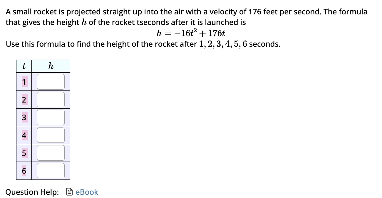 Solved A small rocket is ﻿projected straight up ﻿into the | Chegg.com