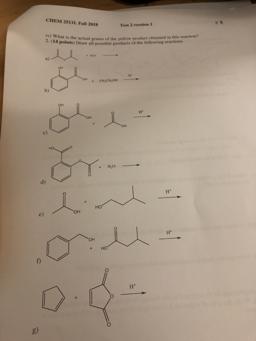 Solved Draw all possible products | Chegg.com